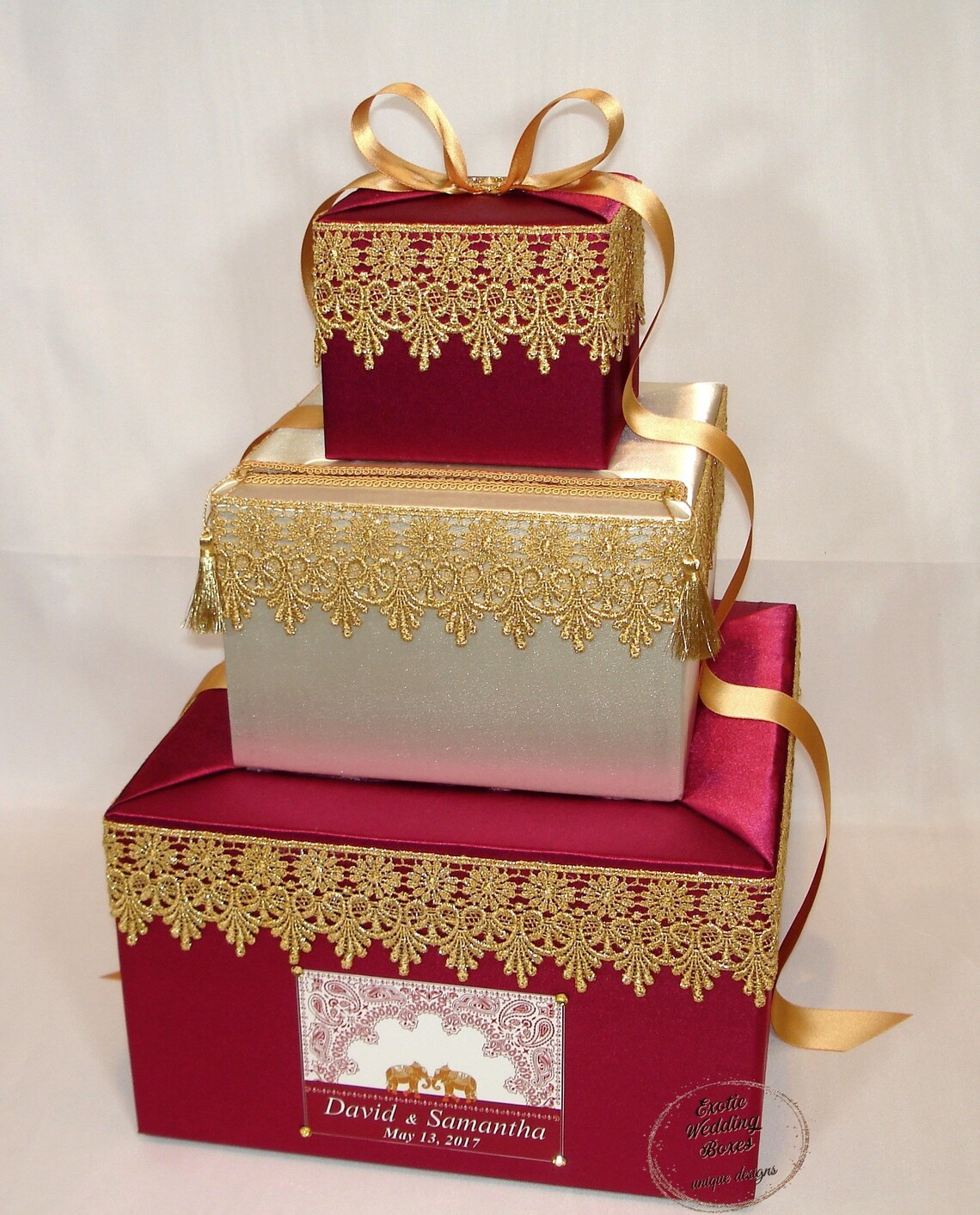 Indian Wedding /moroccan Themed Card Box -any Colors - Etsy
