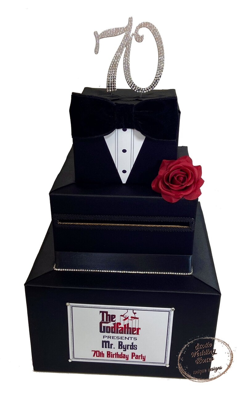 The Godfather Themed Card Box Gentleman Themed Party Tuxedo | Etsy
