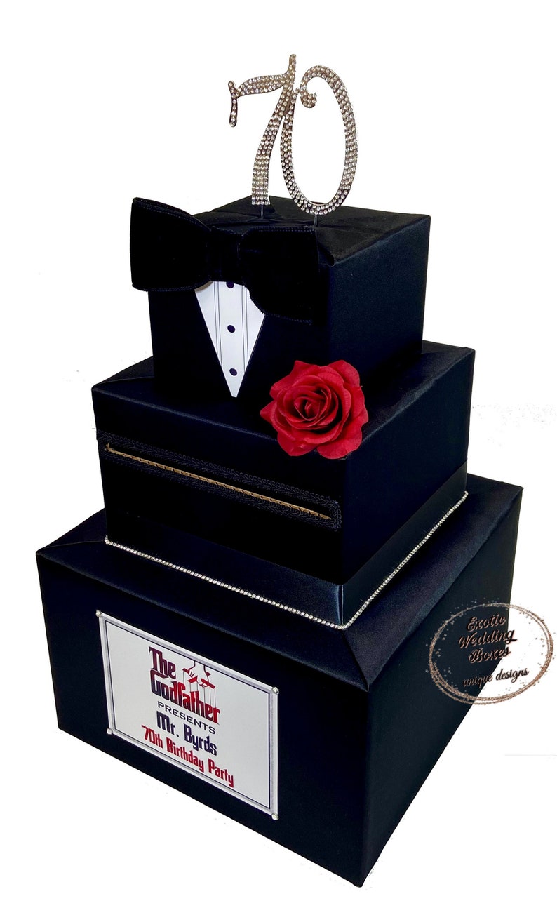 The Godfather Themed Card Box Gentleman Themed Party Tuxedo | Etsy