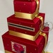 Red and Gold Christmas Themed Card Box, Red and Gold Winter Themed ...