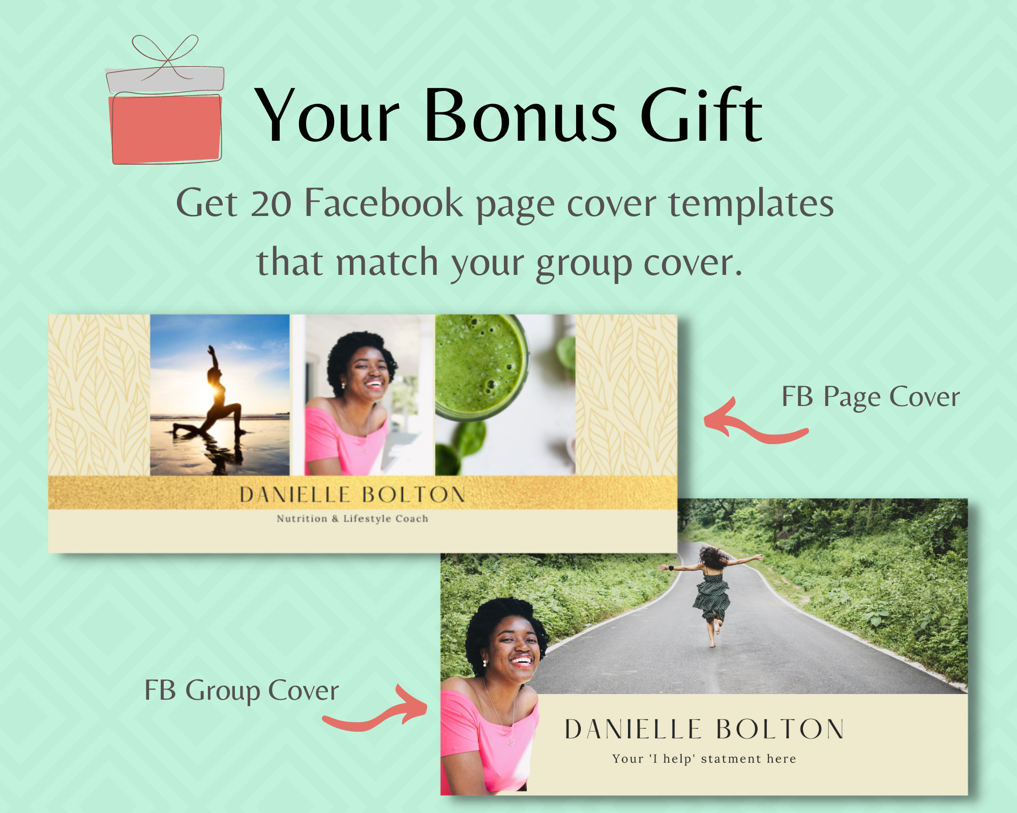 Canva Facebook Group Cover Template Pack: Health & Wellness ...