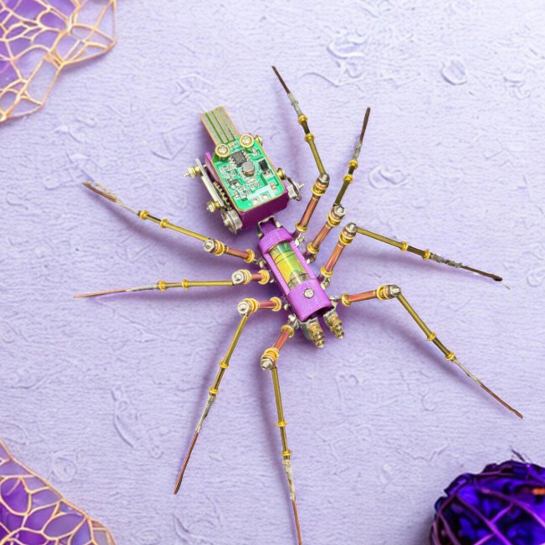 Octospider Cyberpunk Mechanical Spider Model Kit – 3D Metal Assembly ...