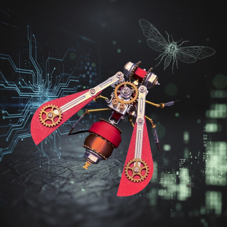 Gear Raider Steampunk Mechanical Bee Model Kit – DIY Metal Assembly ...