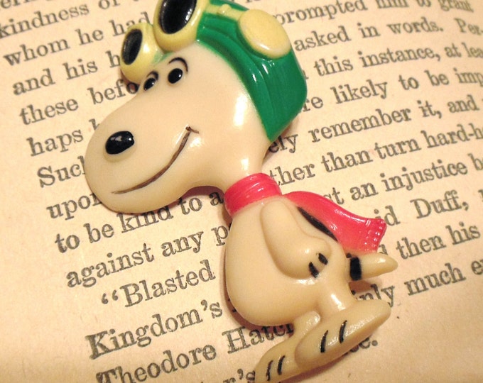Vintage Snoopy Pin Brooch Plastic Flying Goggles and Scarf - Etsy