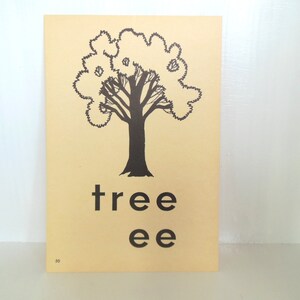 Vintage Picture Flash Card Tree Large (8" by 5 1/2") Paper Ephemera ...