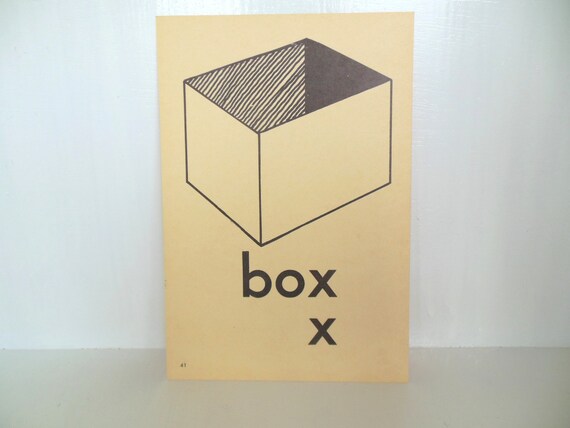 Vintage Picture Flash Card Box Large 8 by 5 1/2 | Etsy