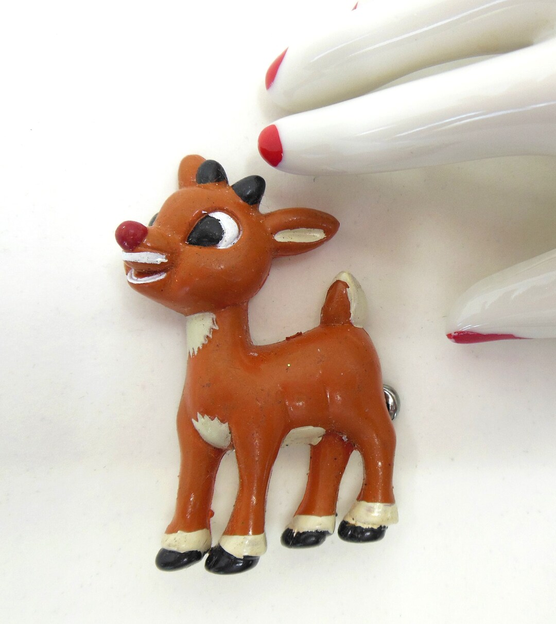 Vintage Rudolf the Red Nose Reindeer Brooch Pin Island of Misfit Toys ...