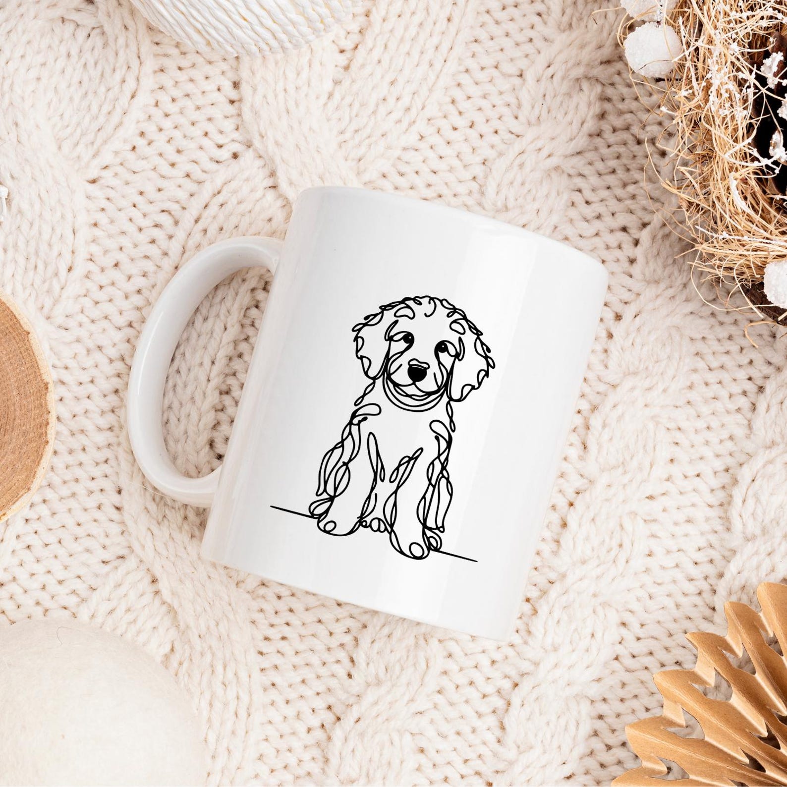 Goldendoodle Line Art SVG Bundle | 50 Dog Sketch Designs | Doodle Puppy ...