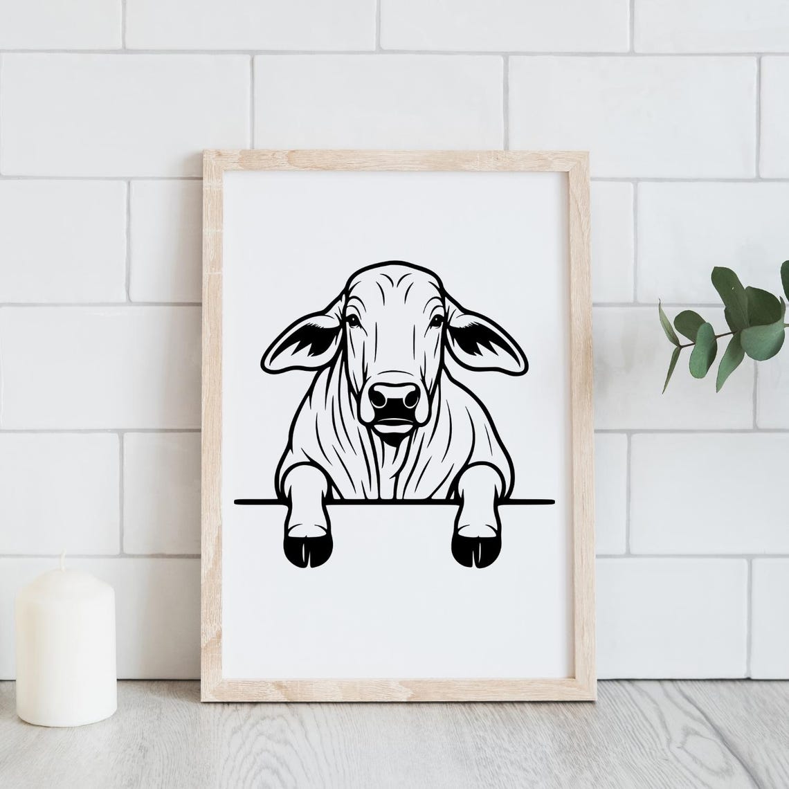Brahman Cattle SVG Bundle, 40 Unique Farm Animal Graphics for Cricut ...