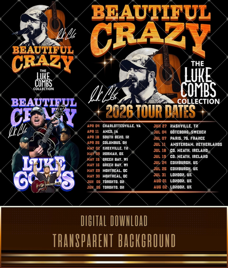 Luke Combs PNG Files; Digital Download. PNG Ready Print to T Shirt ...