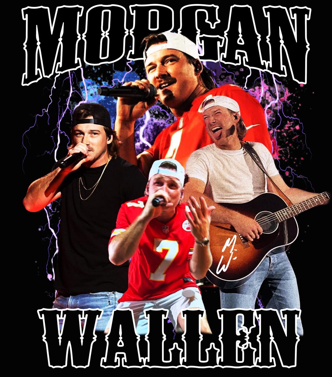 Morgan Wallen PNG Files; Digital Download. PNG Ready Print to T Shirt ...