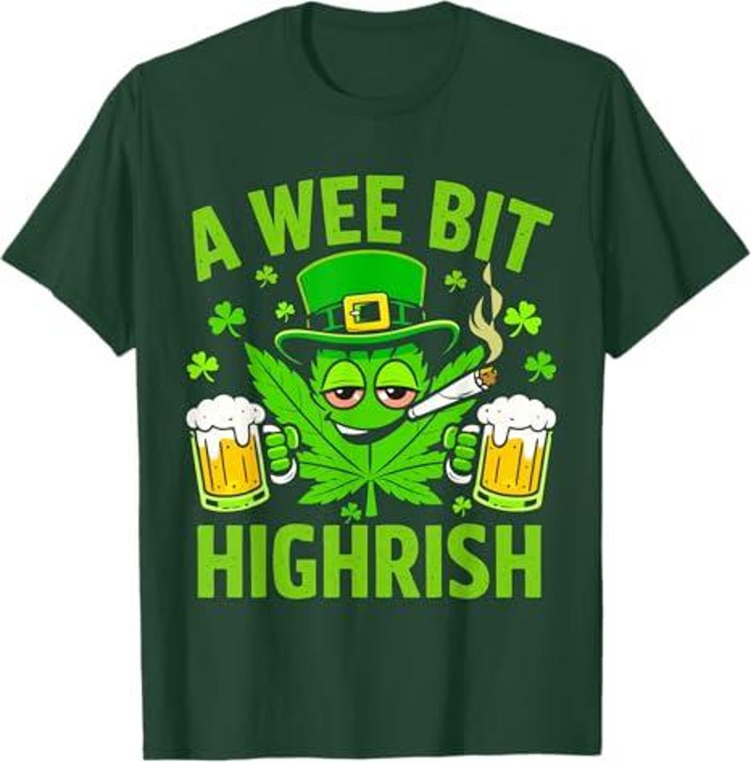 A Wee Bit Highrish Funny St Patricks Day PNG - Etsy
