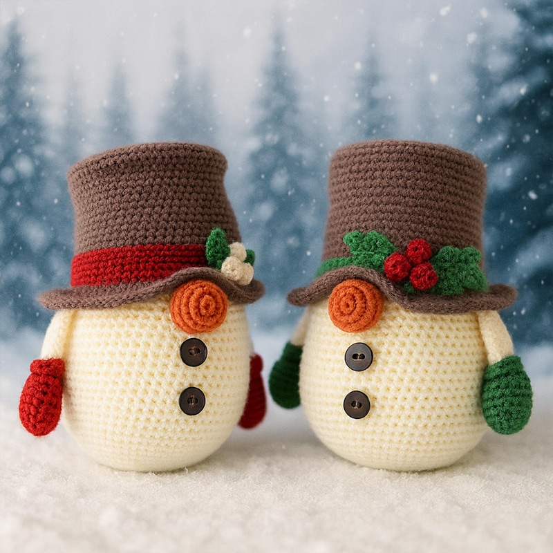 Holiday Snowmen Hat - Etsy