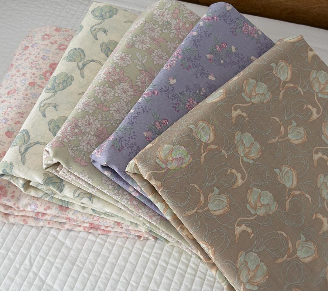 100% Cotton Double Gauze Flat/top Sheet Vintage Ditsy Floral A-class ...