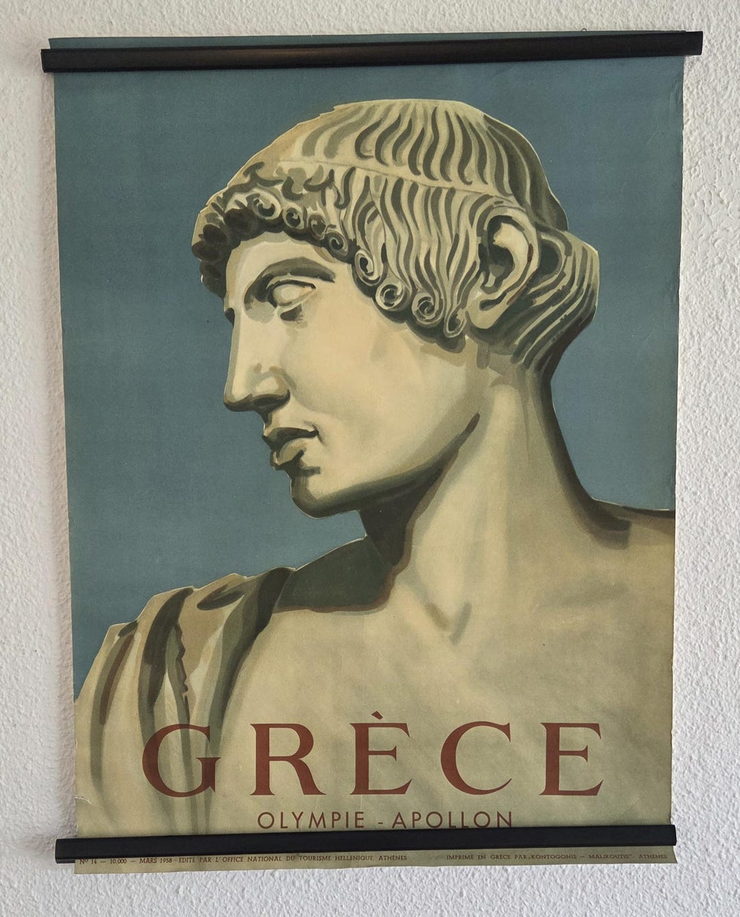 Original Greece Olympia Apollo Poster – 1958 - Etsy