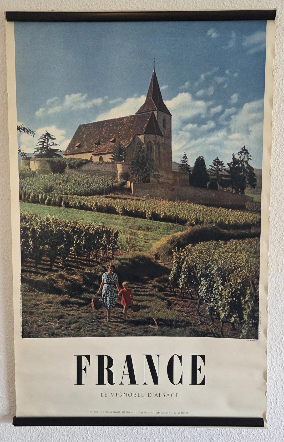 Original France Alsace Vineyard Poster – 1950s - Etsy