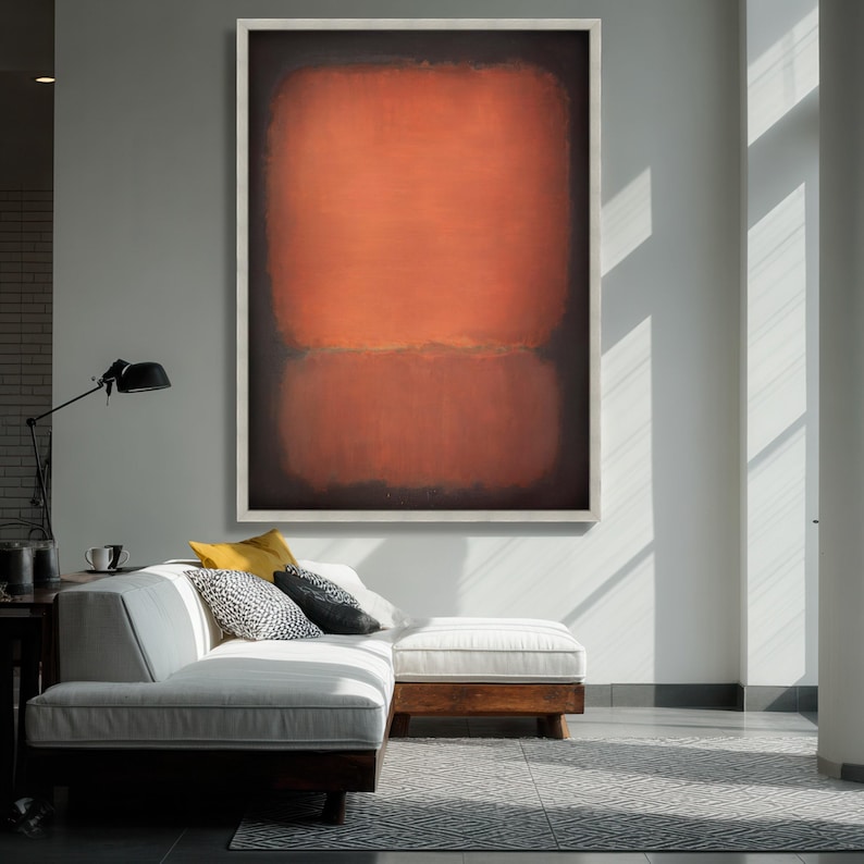 Mark Rothko Style, Warm Earth Tone Abstract Canvas, Modern Minimalist ...