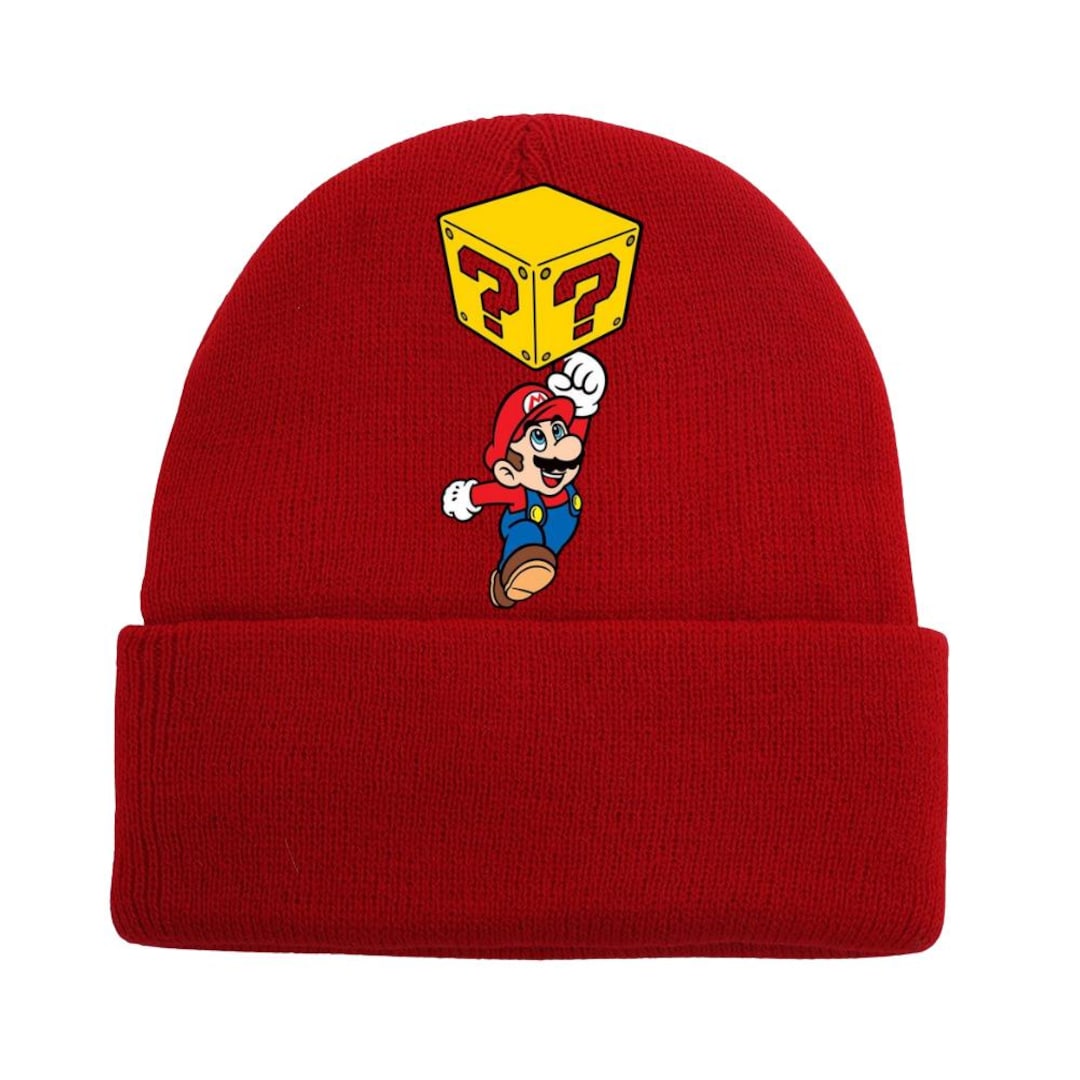 Mario Knit Beanie – Warm and Cozy Winter Hat With Iconic Mario Cartoon ...