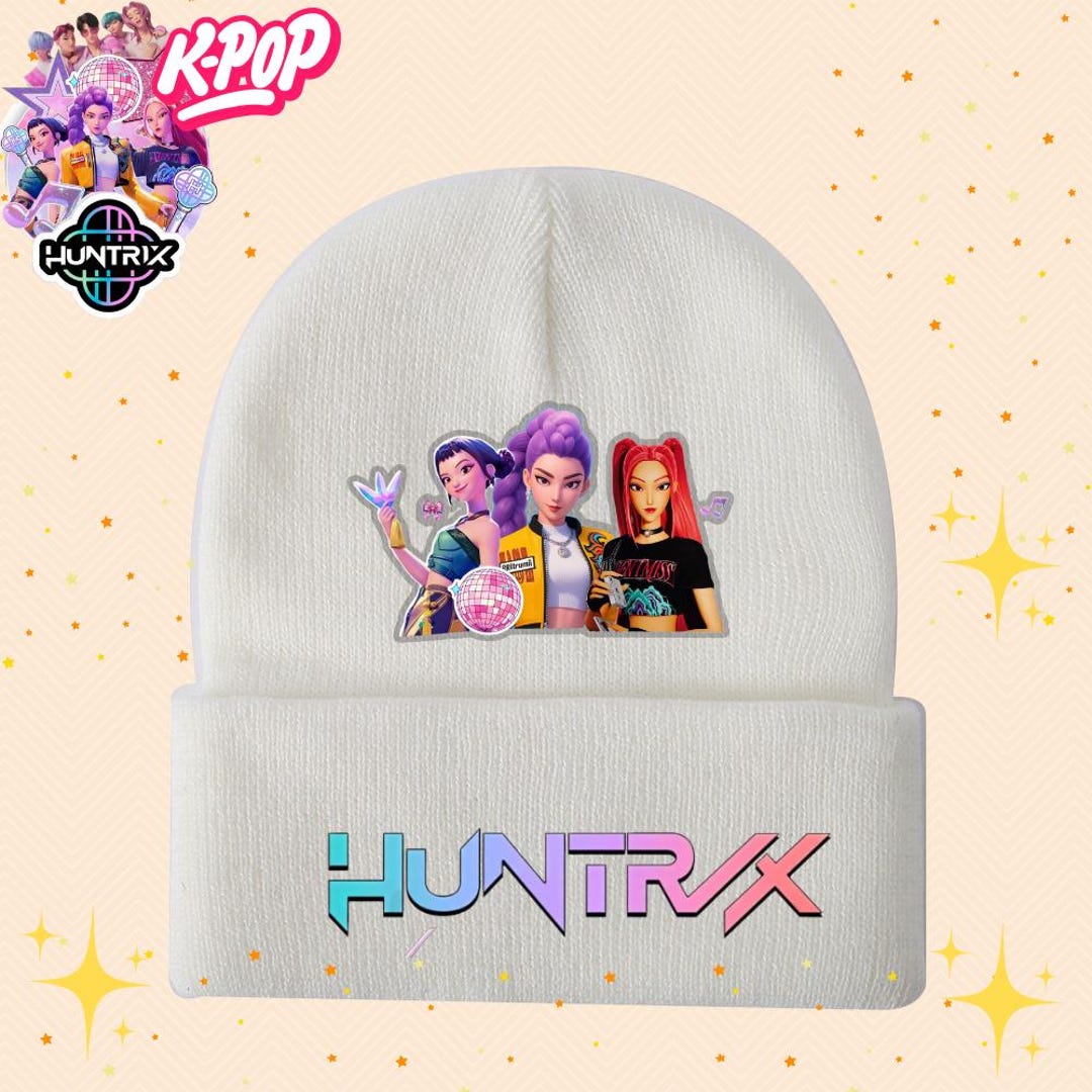 Huntrix Kpop Demon Style Beanie Hat | Unisex Knit Winter Hat for Kpop ...