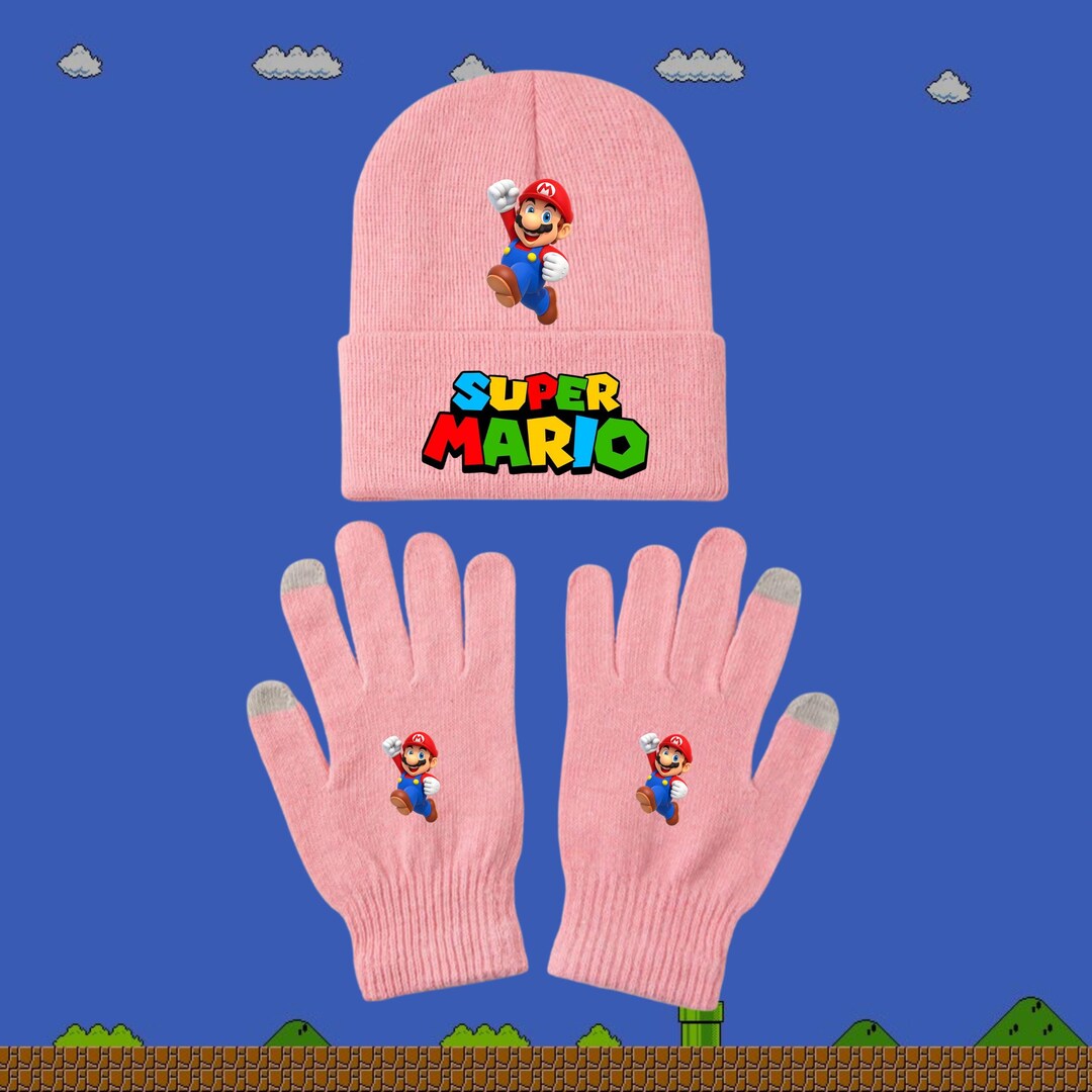 The Super Mario Bros. Movie Knit Beanie & Gloves Set - Etsy