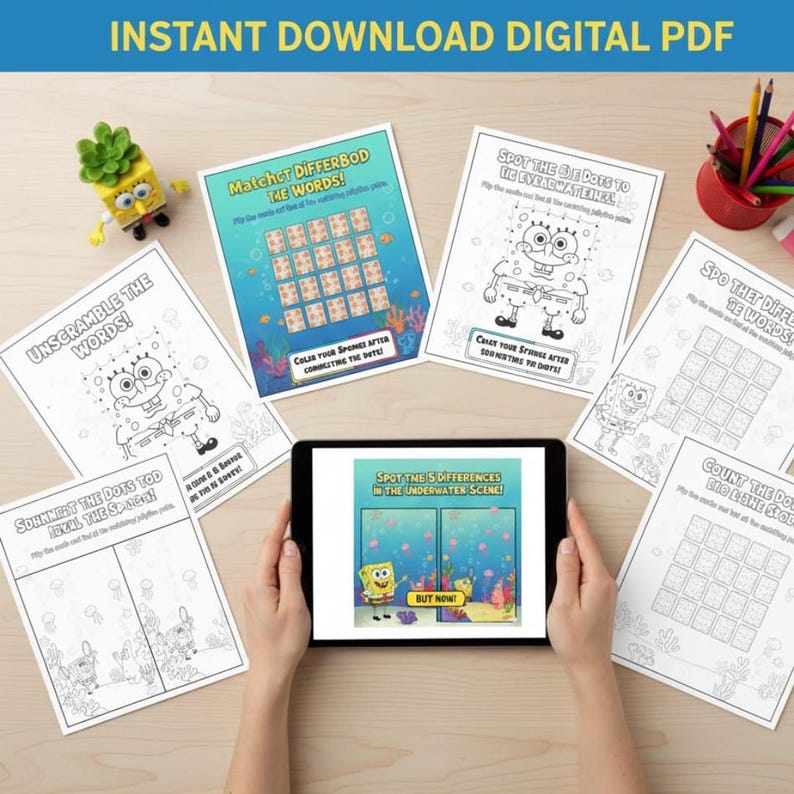 Printable Kids Learning Games | Activity Pack | Digital Download PDF ...