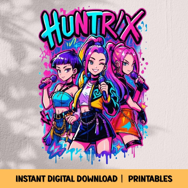 Kpop Huntrix Png, Editable Canva Design (5x7), Digital Download. - Etsy