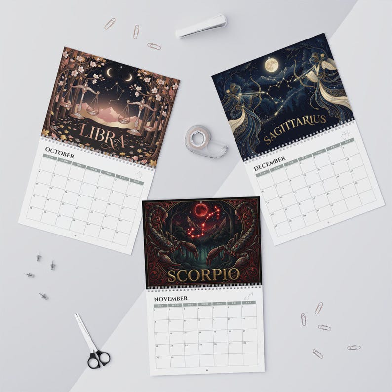 2026 Zodiac Wall Calendar | ASTRAL HERITAGE Astrology Calendar | Luxury ...