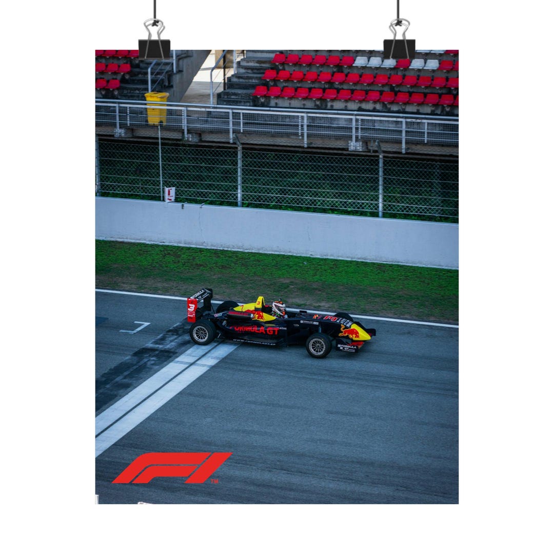 Formula 1 Redbull Racing Matte Vertical Poster, F1 Redbull Racing Print ...