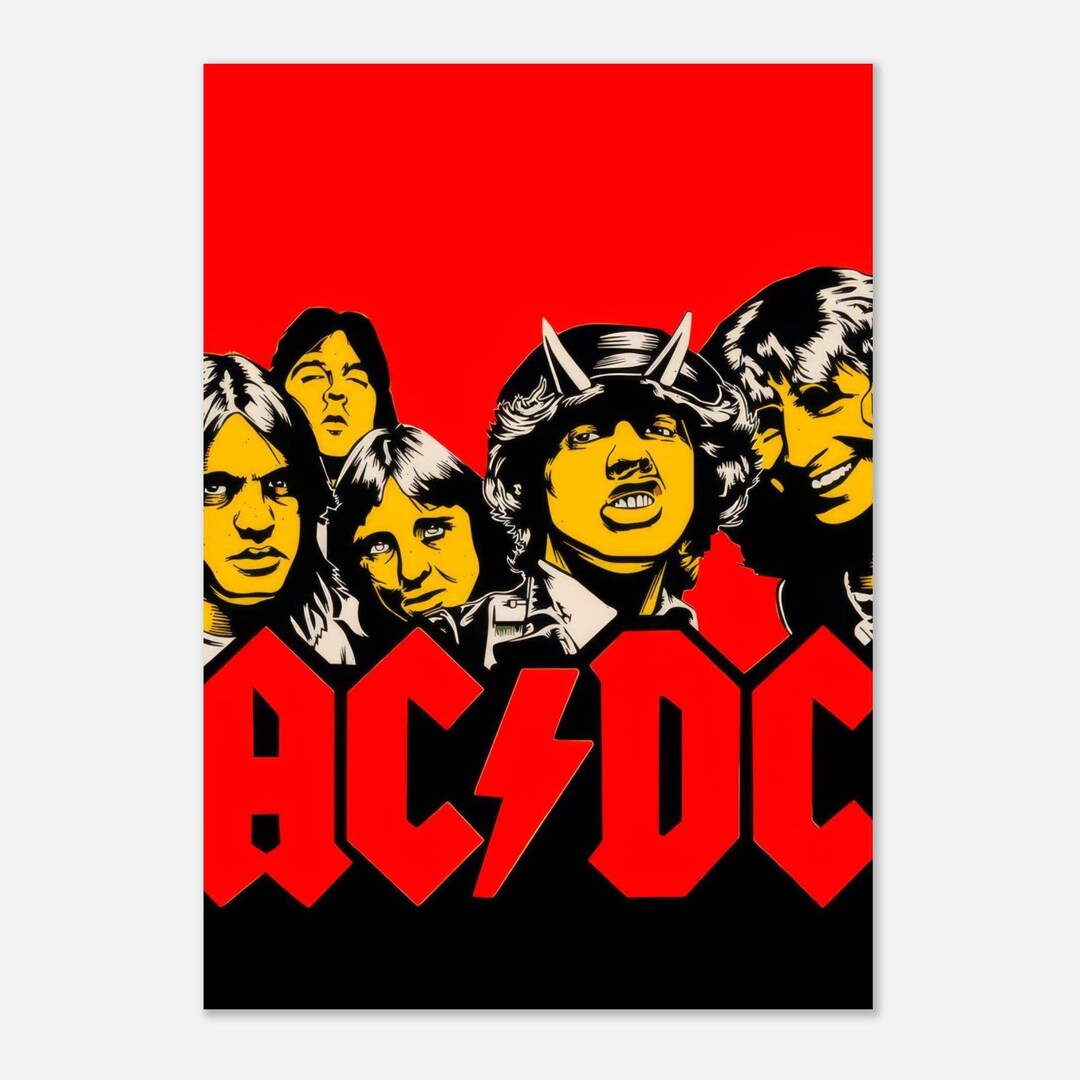 AC/DC Concert Art Print - Rock Band Poster - Etsy Canada