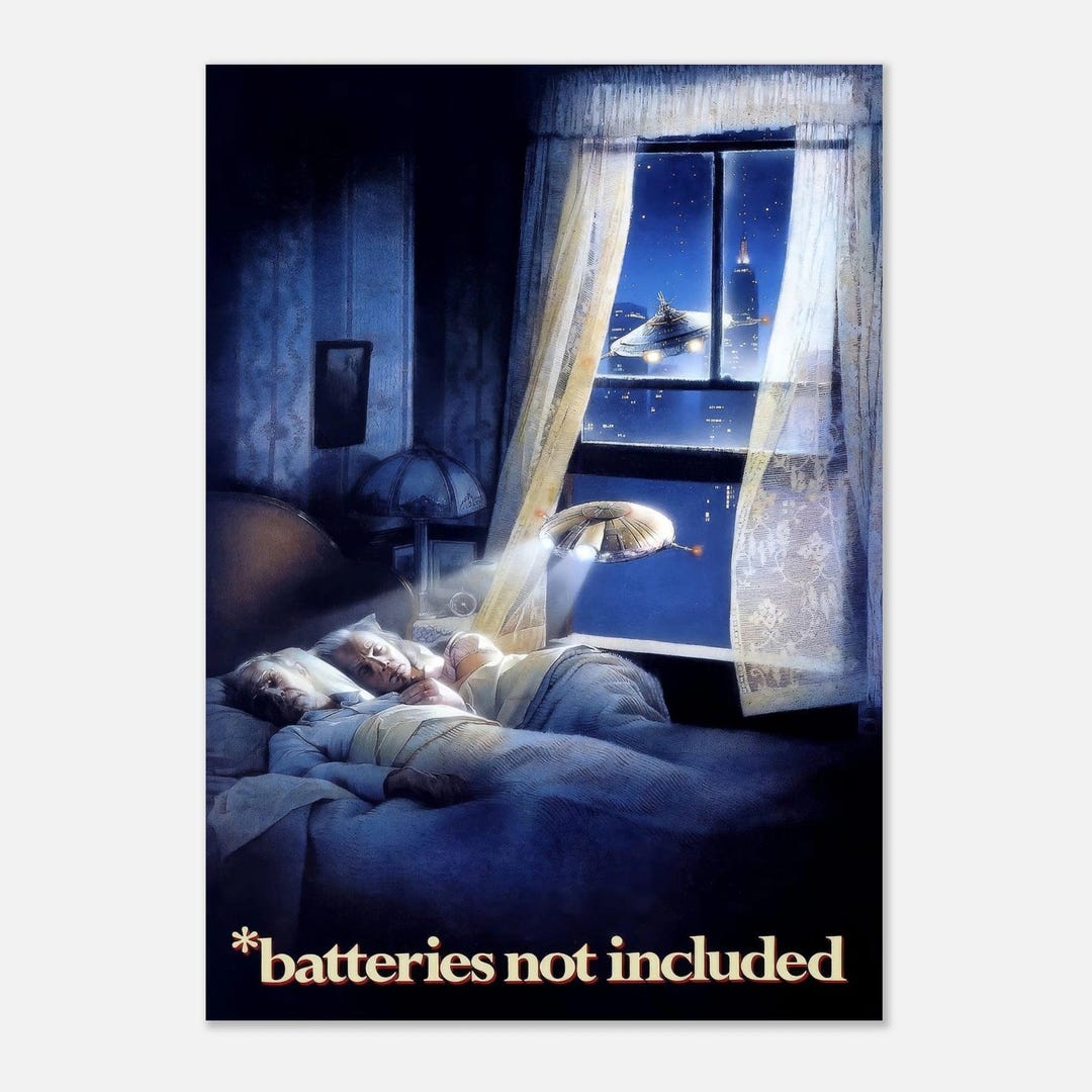 Batteries Not Included Movie Poster - 1987 Sci-fi Retro Wall Art ...