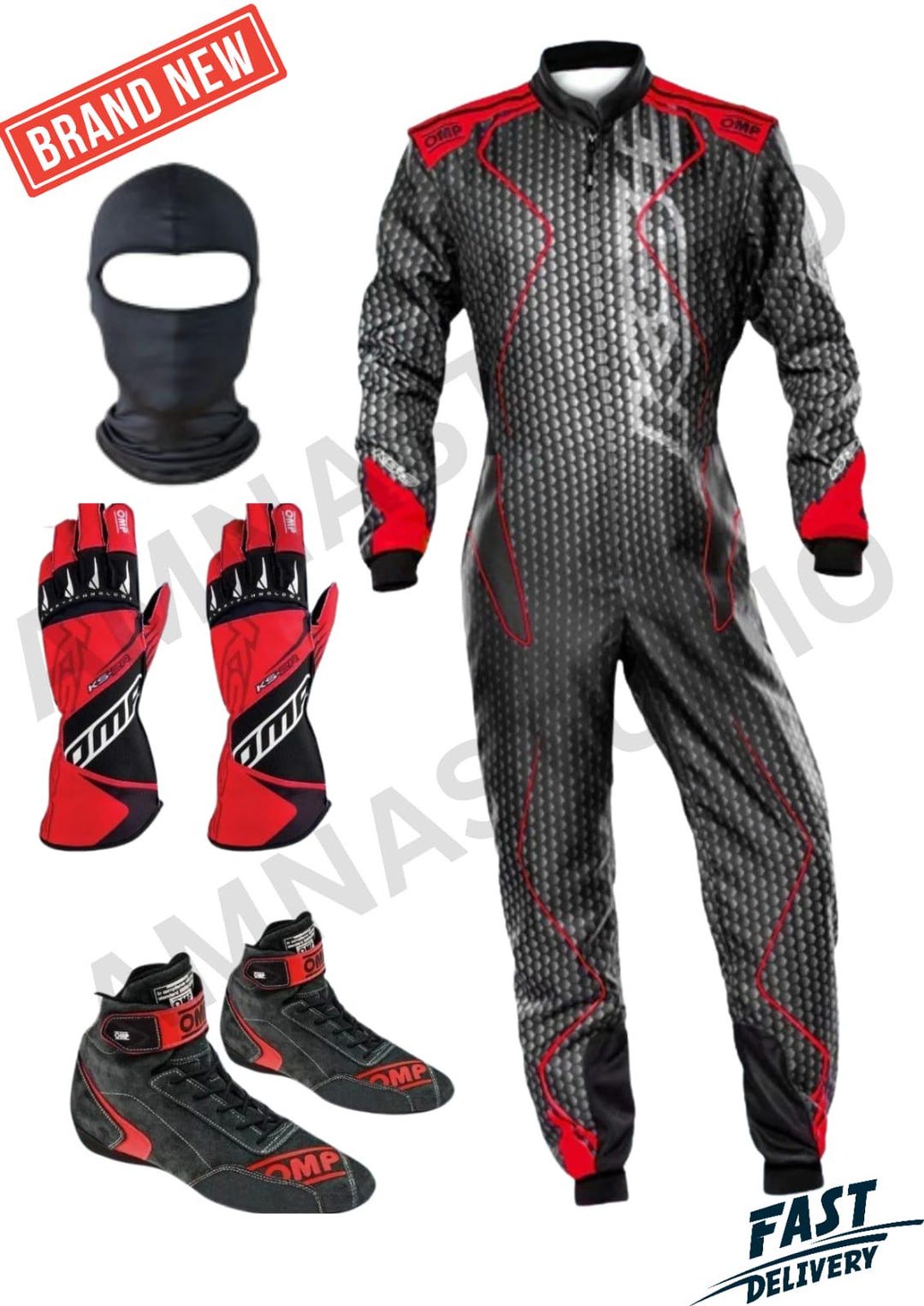 NEW OMP Pro-grade Go-kart Suit Kit Shoes Gloves | Level 2 Sublimation ...