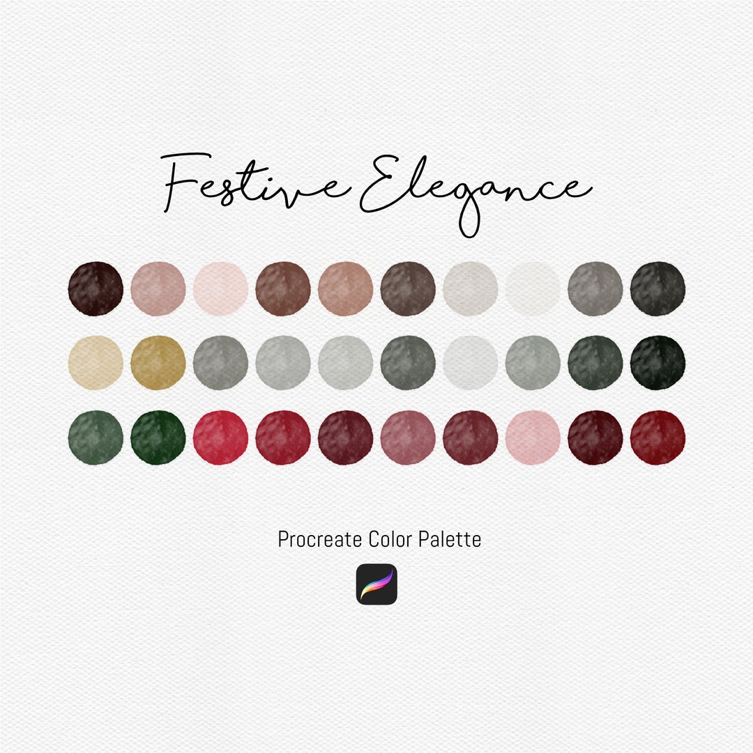 Festive Elegance Procreate Color Palette, Procreate Swatches, Digital ...