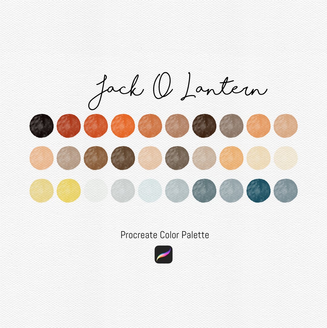 Jack O' Lantern Procreate Color Palette, Procreate Swatches, Digital ...