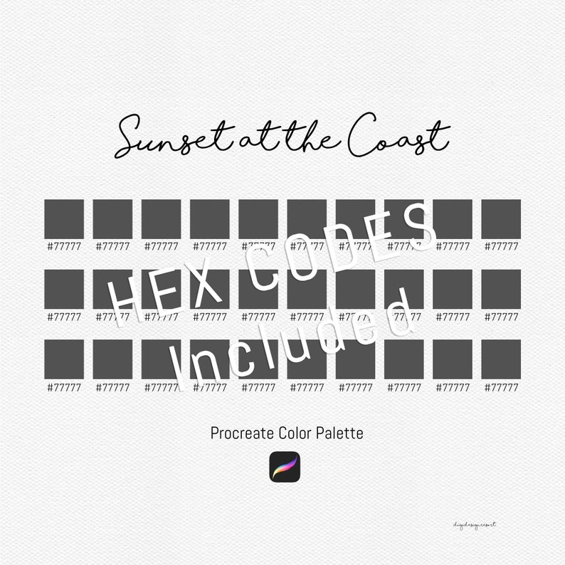 Sunset at the Coast Procreate Color Palette Procreate - Etsy