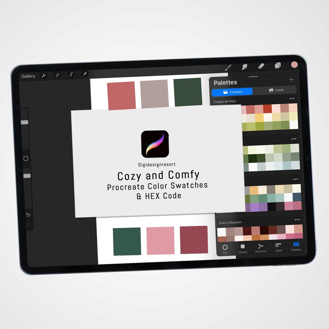 Cozy and Comfy Procreate Color Palette, Procreate Swatches, Digital ...
