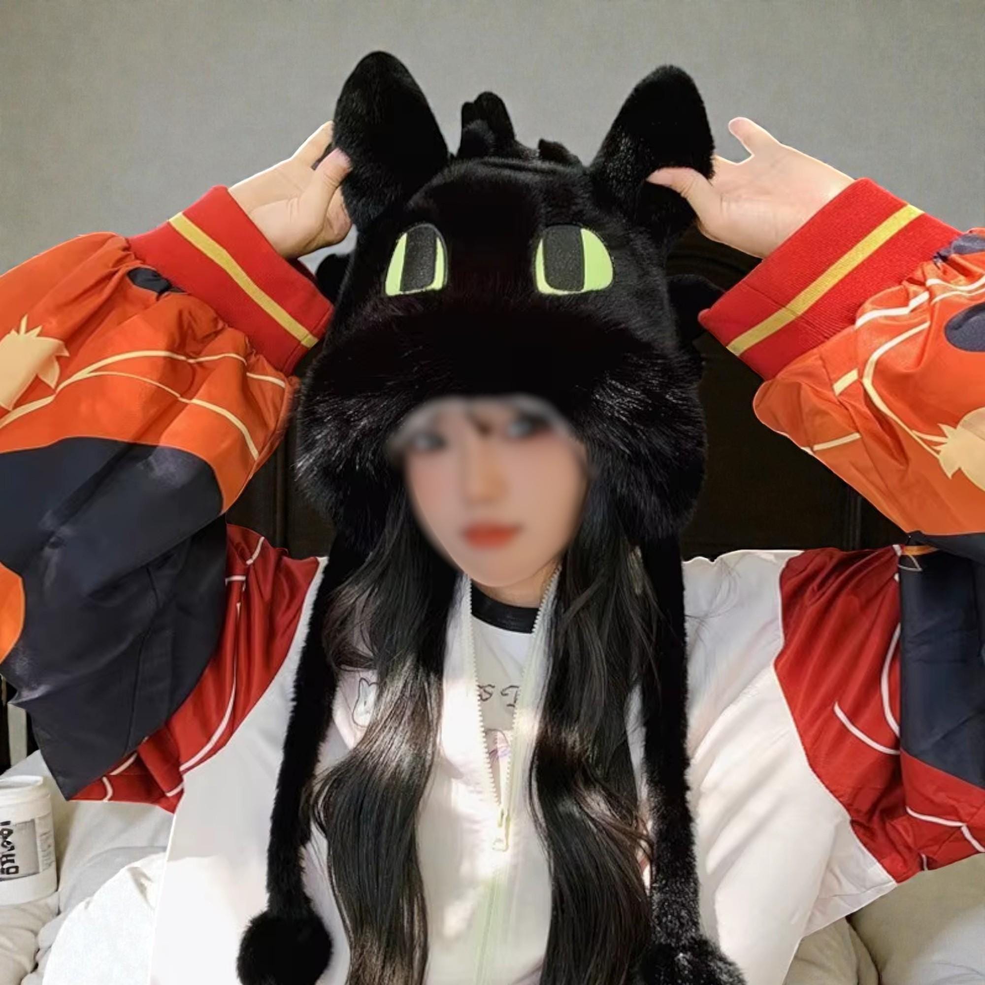 Toothless Dragon Flannel Hat • Cosplay Anime Plush Furry Cap - Etsy