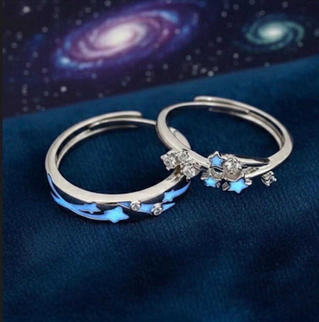Starlight Couple Rings - Etsy