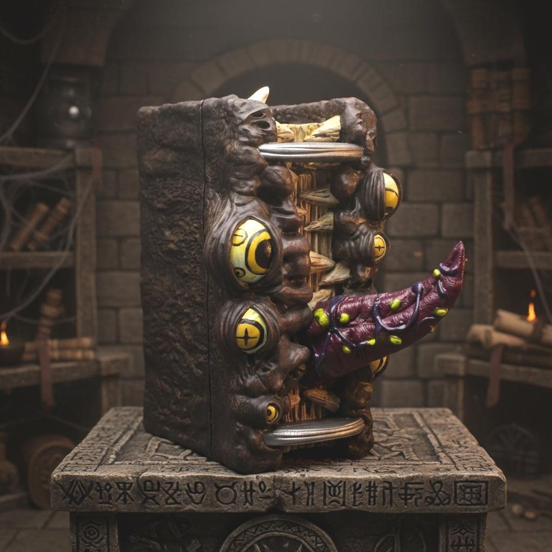 3D Printed Book Nook: the Monster - Etsy