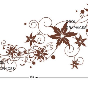 Big Abstract Flower Vinyl Wall Decal Sticker Art,wall Hanging, Mural - Etsy