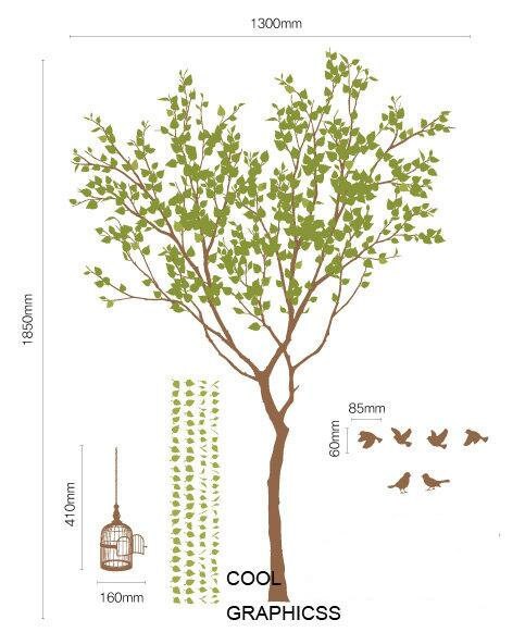 Love Tree 73 Inches Tall vinyl Wall Decal Sticker Art - Etsy