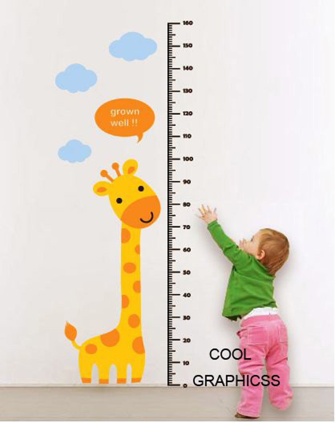 Children Wall Decal Giraffe Wall Decal Animals Wall Decal Boy - Etsy