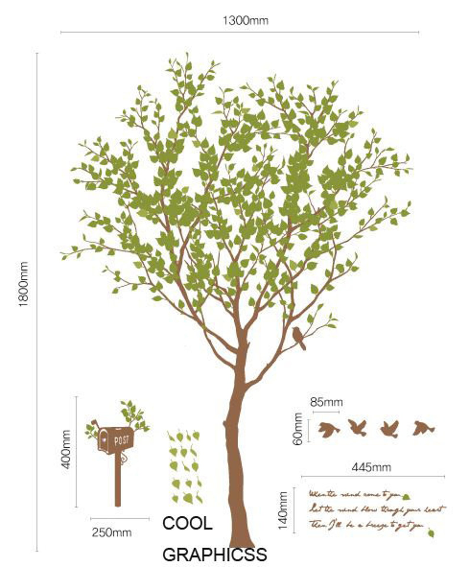 Love Tree Style 2 vinyl Wall Decal Sticker Art Muralwall - Etsy Australia