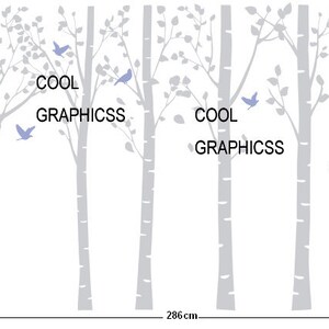 5 Large Birch Tree Forest Vinyl Wall Decals Trees Wall Sticker,girl Boy ...