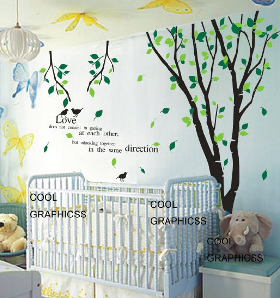 Birch Tree Forest 102 Inches Vinyl Wall Decal Sticker Art - Etsy