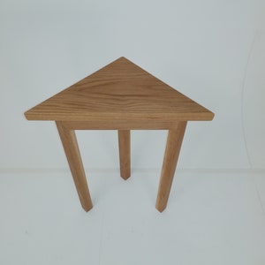 Solid Oak Corner Side, End, Wood Triangle Table. UK Handmade to Any ...