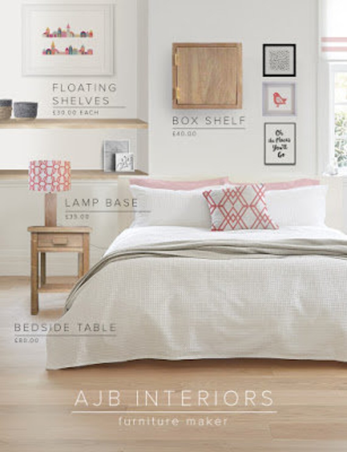 Solid Oak Corner Side, End, Wood Triangle Table. UK Handmade to Any ...