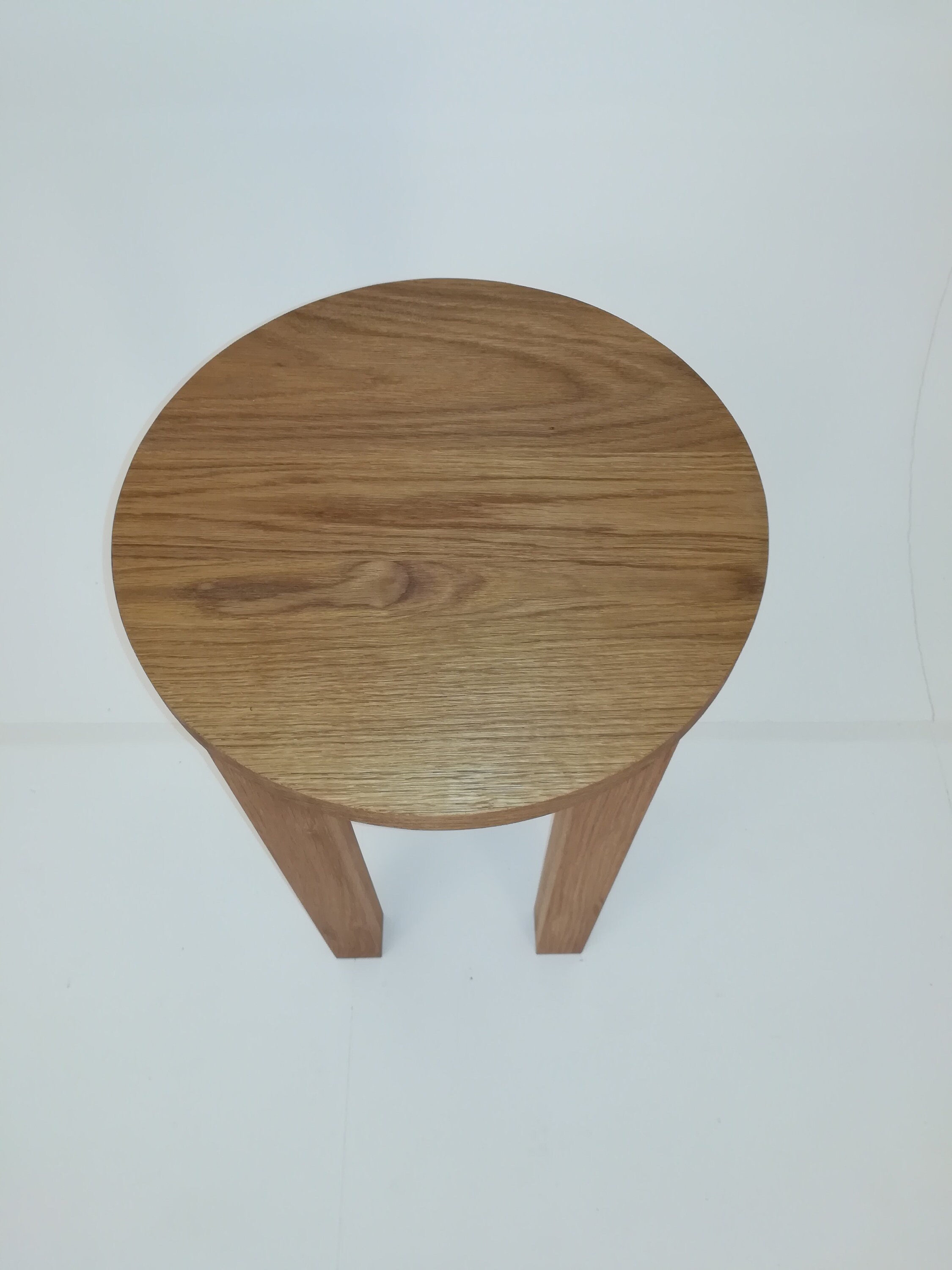 Solid Oak Small Round Side, End, Bedside Wood Table. UK Handmade to Any ...