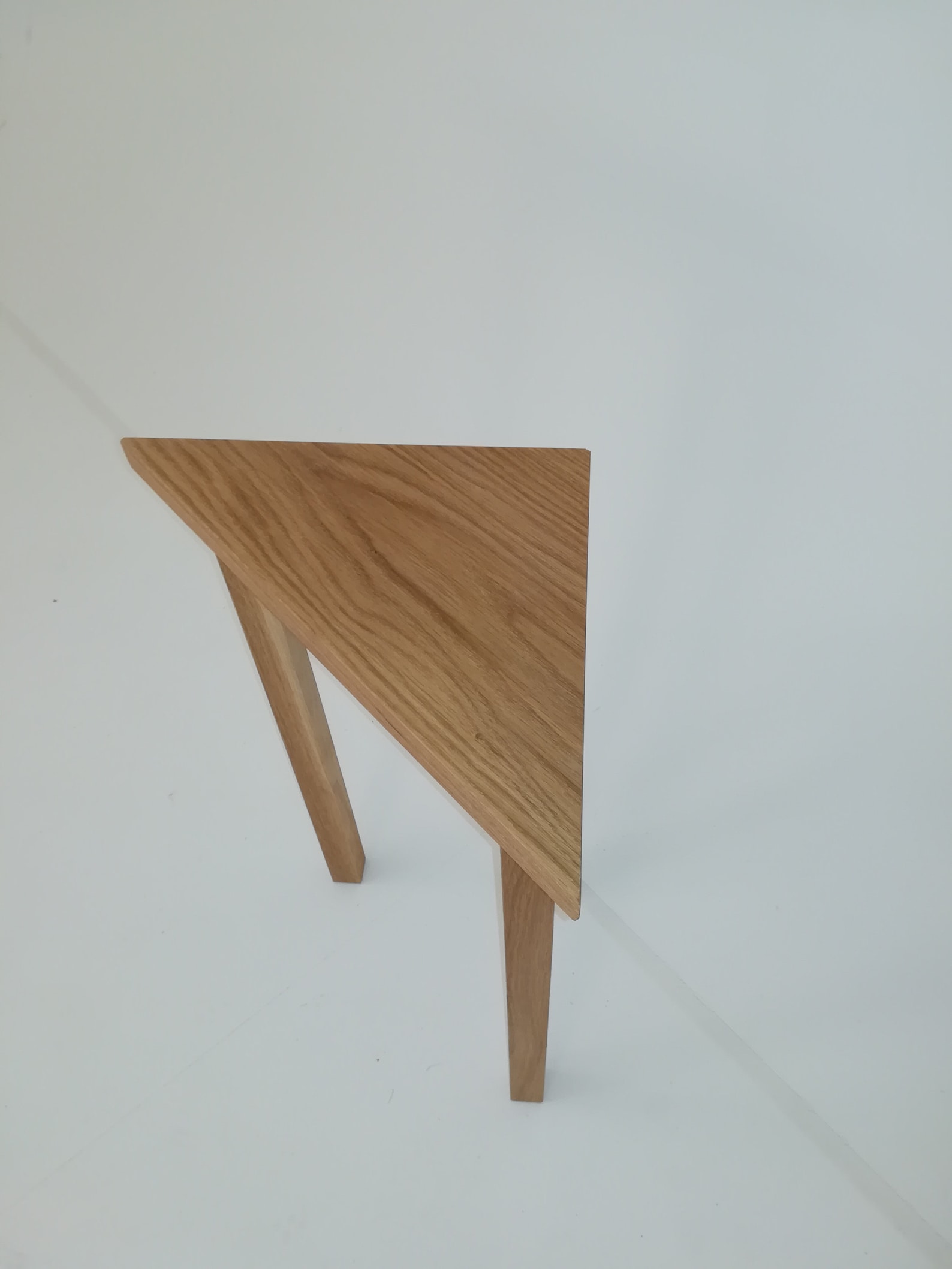 Solid Oak Corner Side End Wood Triangle Table. UK Handmade | Etsy