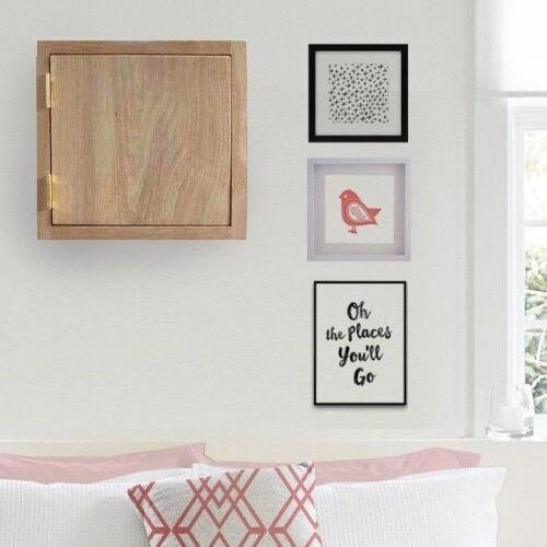 Any Size Solid Oak Square Box Shelf Unit Cube Cupboard Furniture With ...
