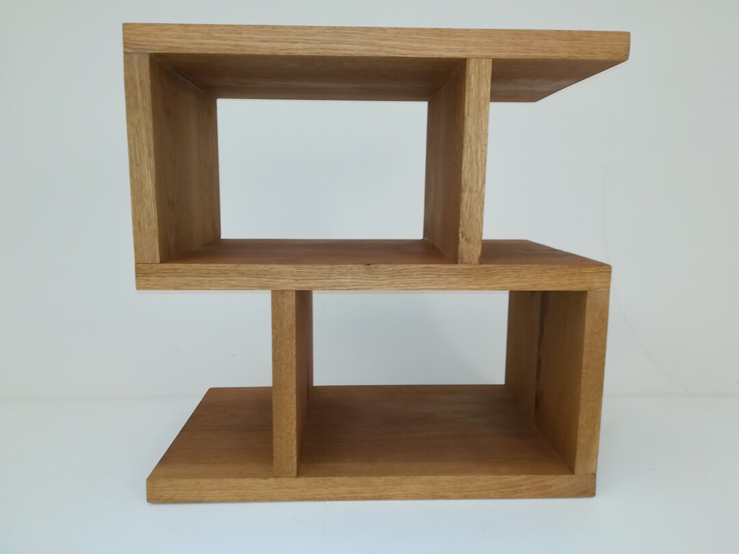 Any size Solid oak table shelf unit handmade furniture shelving ...